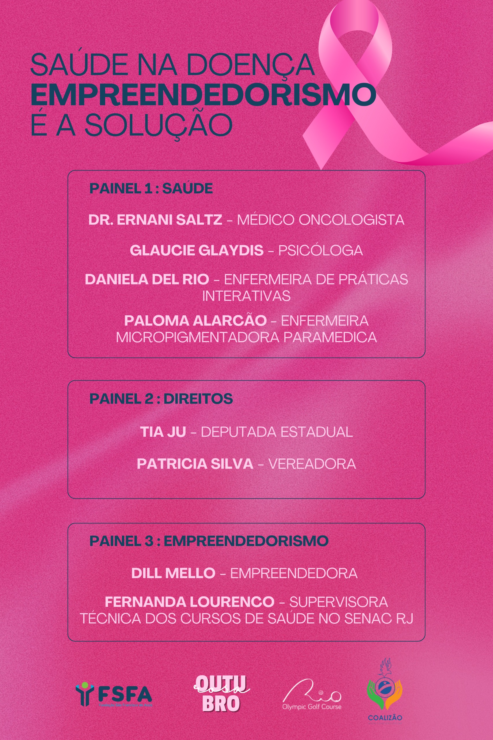 Outubro Rosa é tema de workshop na Barra na terça-feira