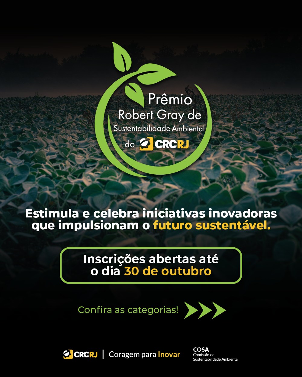 Reta final nas inscrições para o Prêmio Robert Gray de Sustentabilidade